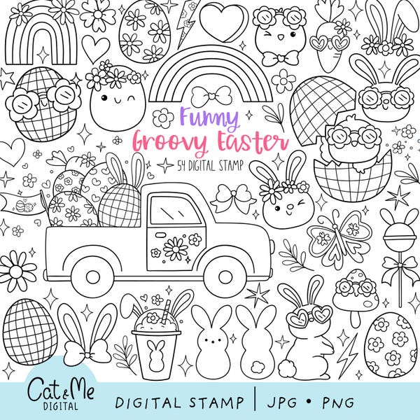 Easter Digital Stamp - Etsy