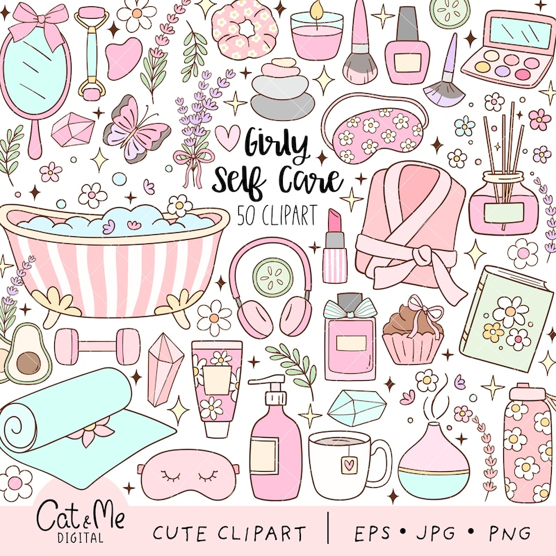 Self Care Clipart - Etsy