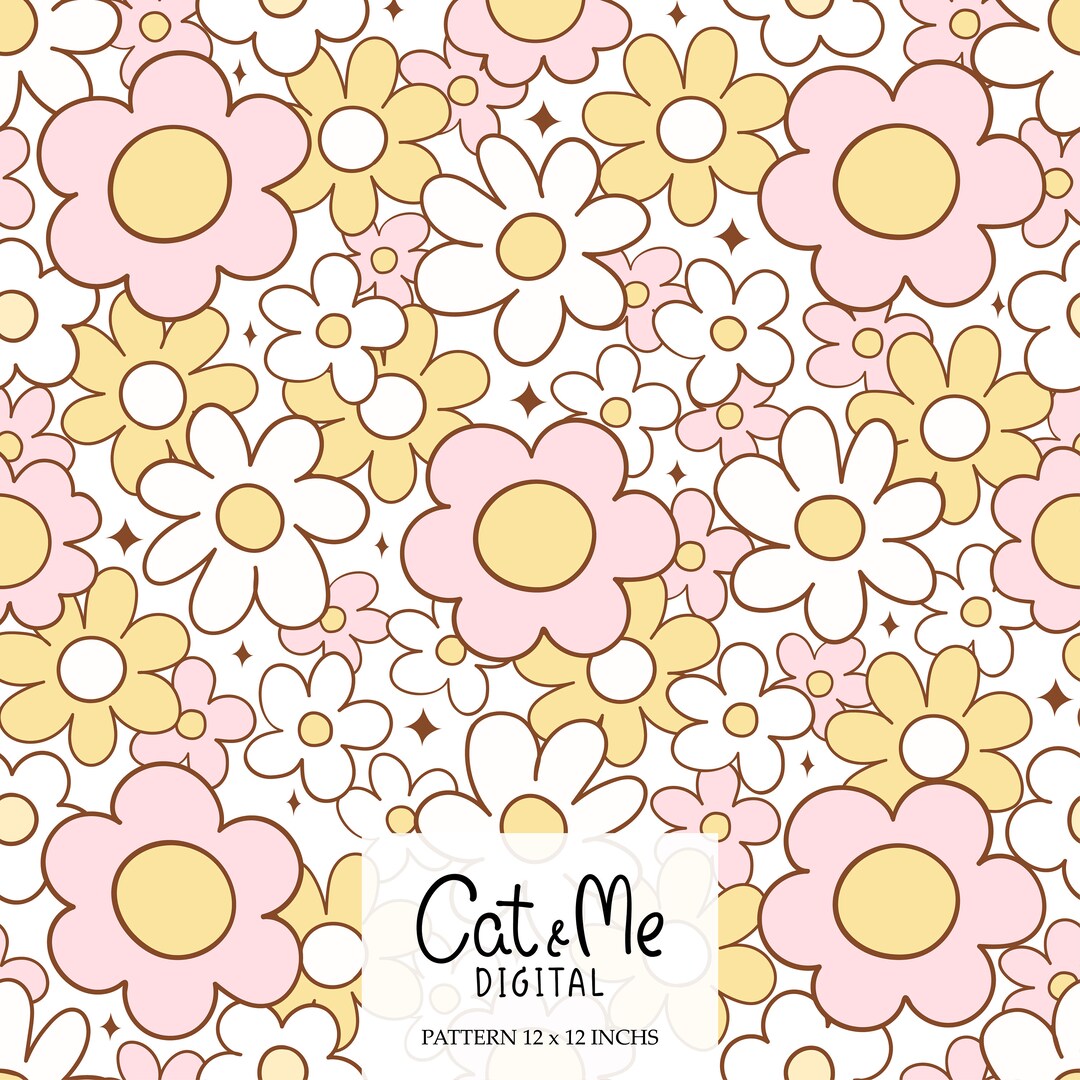 Flower Spring Seamless Pattern Retro Spring Seamless Spring Flower File ...