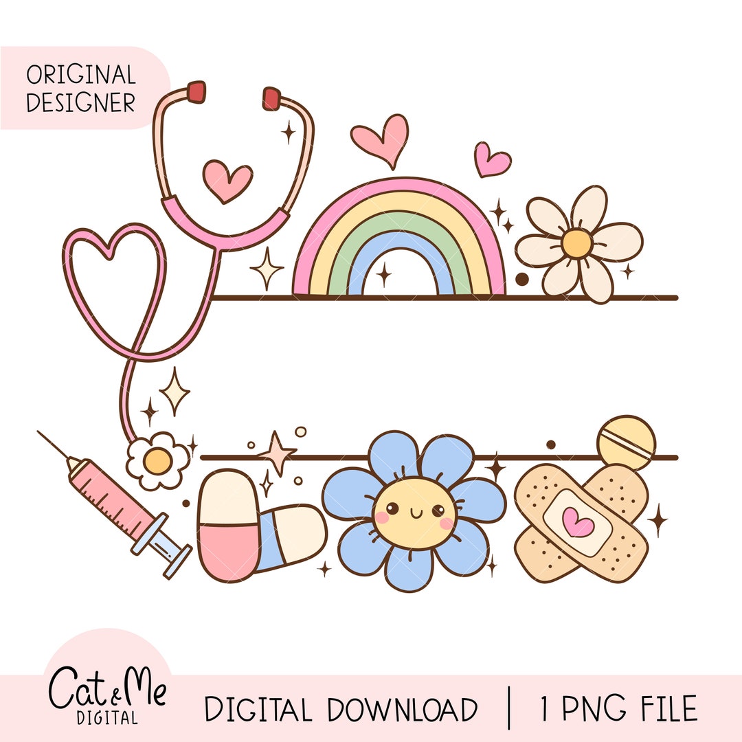 Retro Nurse Name Frame Png Nurse Name Sign Png Nursing Png Nurse Life ...