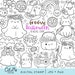 Doodle Groovy Halloween Digital Stamp Retro Spooky Coloring Autumn Fall ...