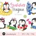 Summer Penguin Clipart Penguins Digital Clipart Summer Animal Png ...