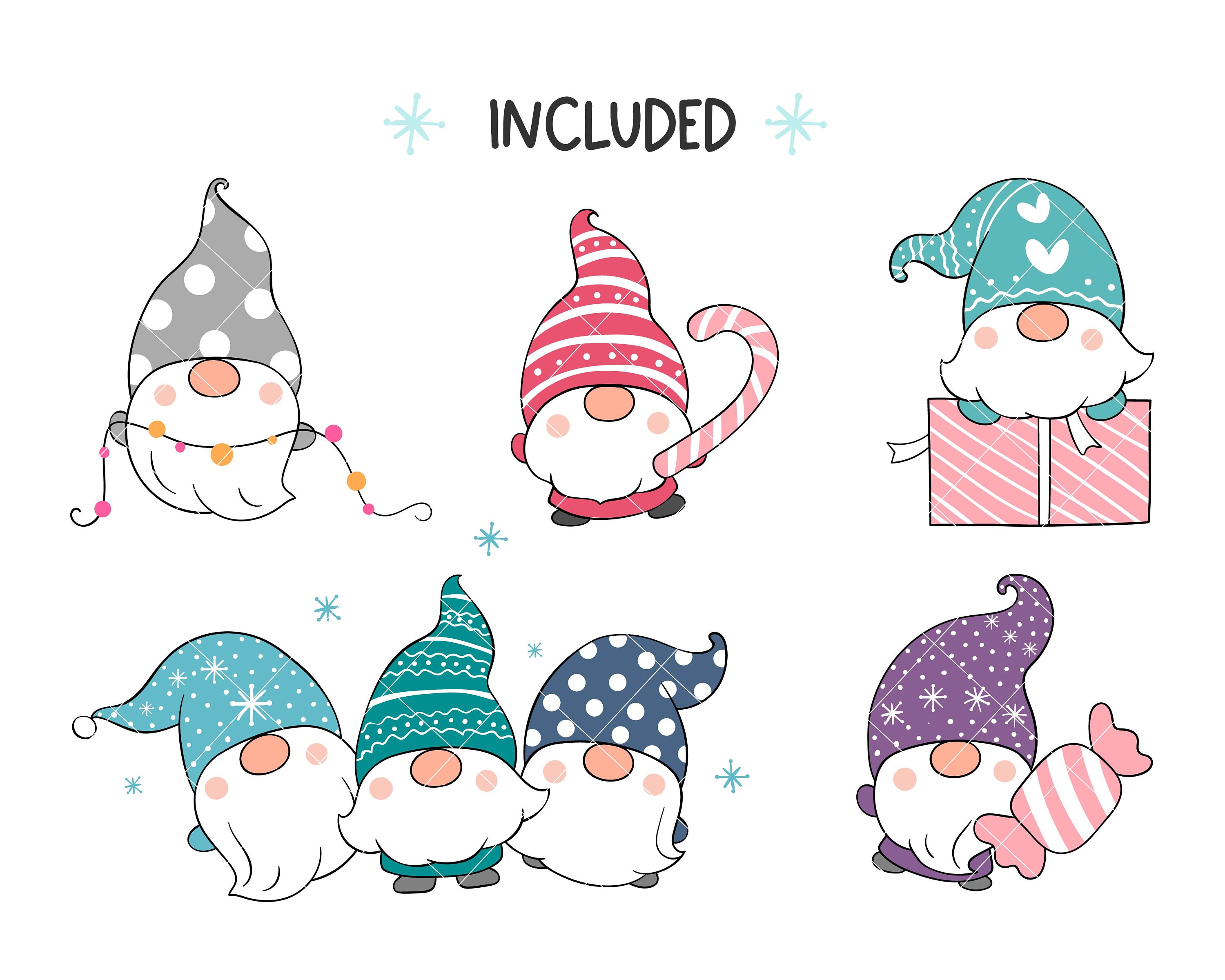 Gnome Winter Clipart Winter Clipart Gnome Clipart Gnome Vector - Etsy