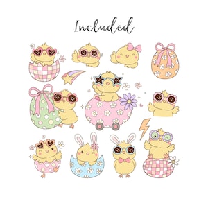 Groovy Chick Clipart Easter Day Png Pastel Easter Png Spring Clipart ...