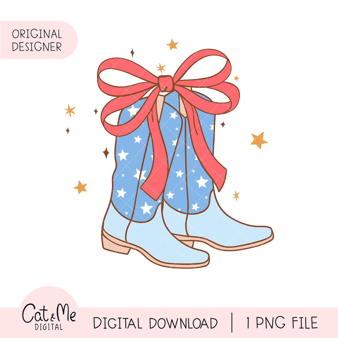 American Girly 4th of July Png Coquette Cowgirl Boots Coquette 4th of ...
