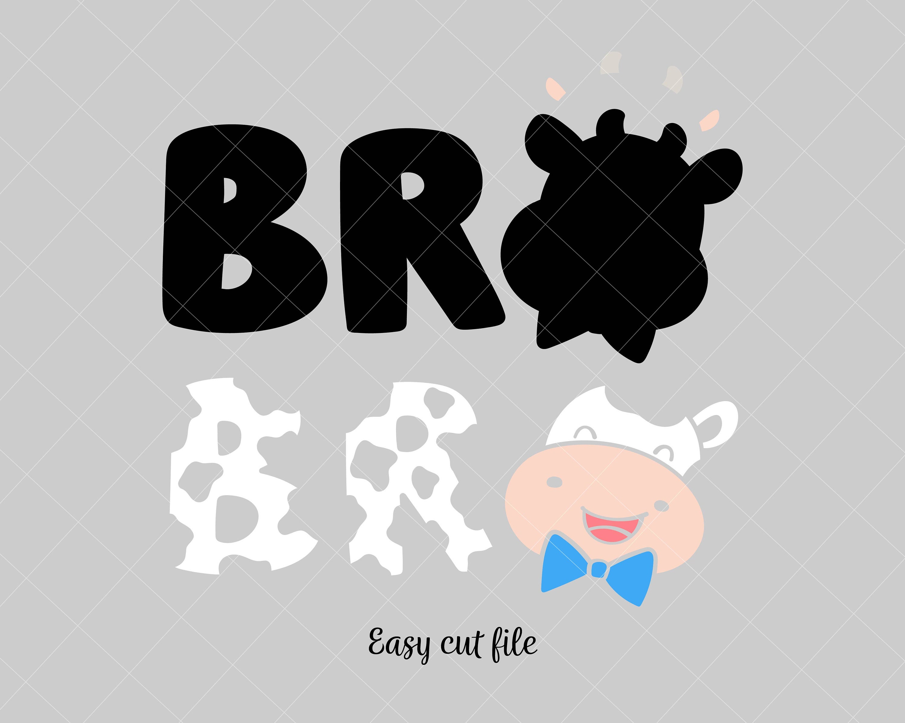 Cow Brother Svg Cow Face Svg Cow Bro Svg Cow Boy Svg Farm - Etsy Singapore