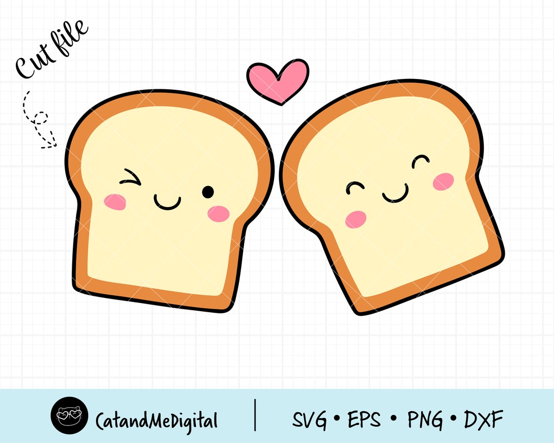 Toast Love Svg Toast Clipart Toast Svg Couple Love Svg Food Svg Bread ...