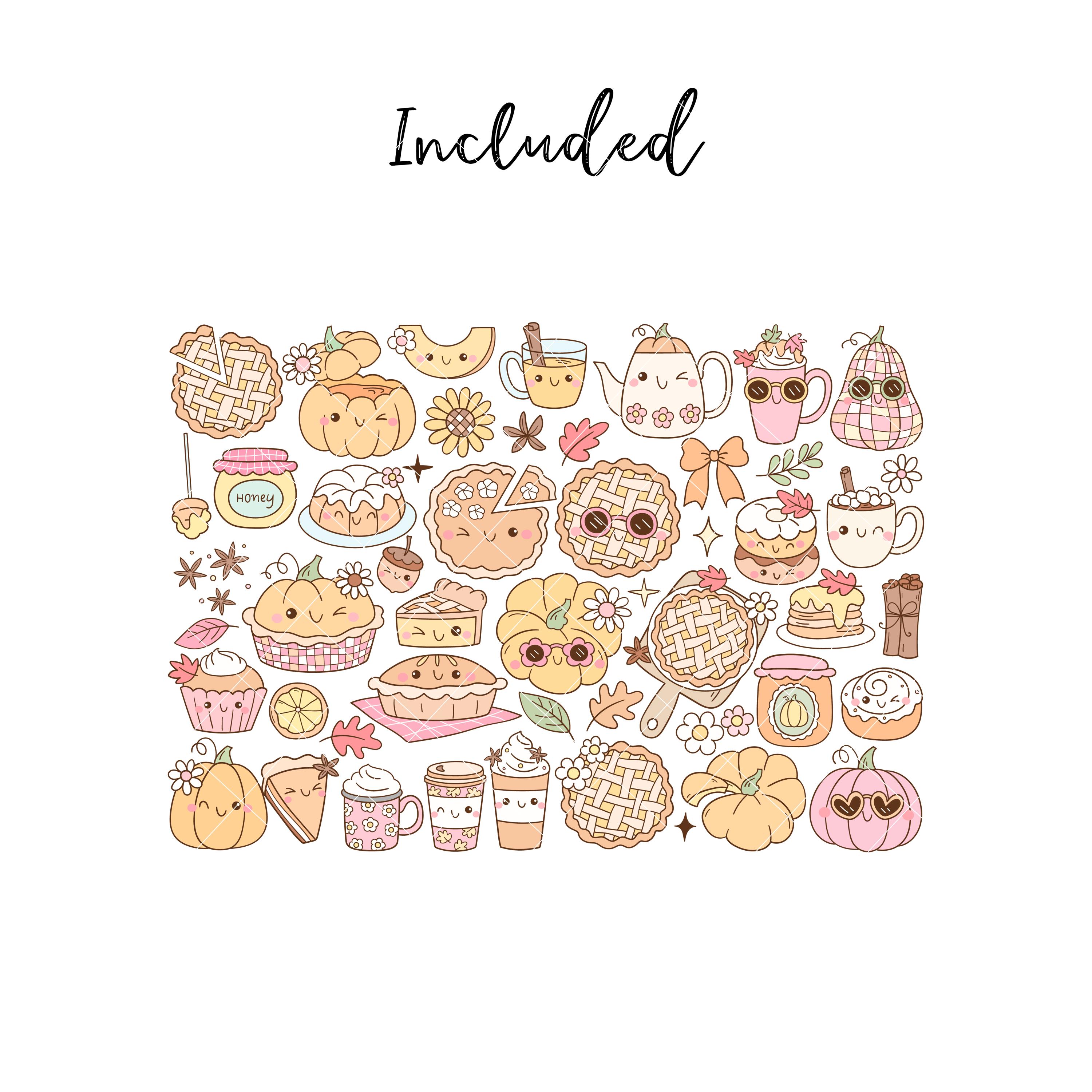 Groovy Pumpkin Spice Clipart Autumn Png Autumn Treats Png Cute Pumpkin ...