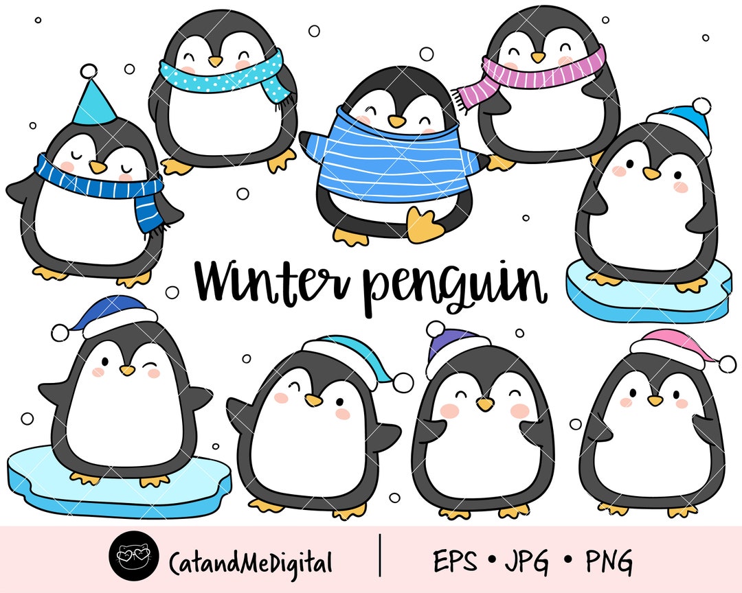 Winter Penguins Clipart Bird Clipart Arctic Animal Png Winter Animals ...