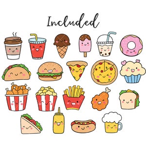 Funny Fast Food Food Clipart Junk Food Clipart Party Food Friendship ...