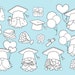Graduation Gnomes Digital Stamp Graduate Clipart Gnome Clipart Student ...