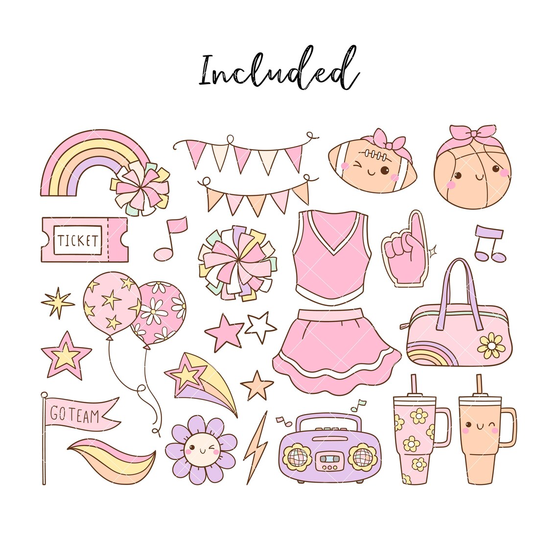Girly Cheerleader Clipart Pink Cheerleading Png Pastel Vibes Png Cheer ...