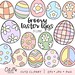 Groovy Easter Eggs Clipart Easter Eggs Png Spring Clipart Hippie Disco ...