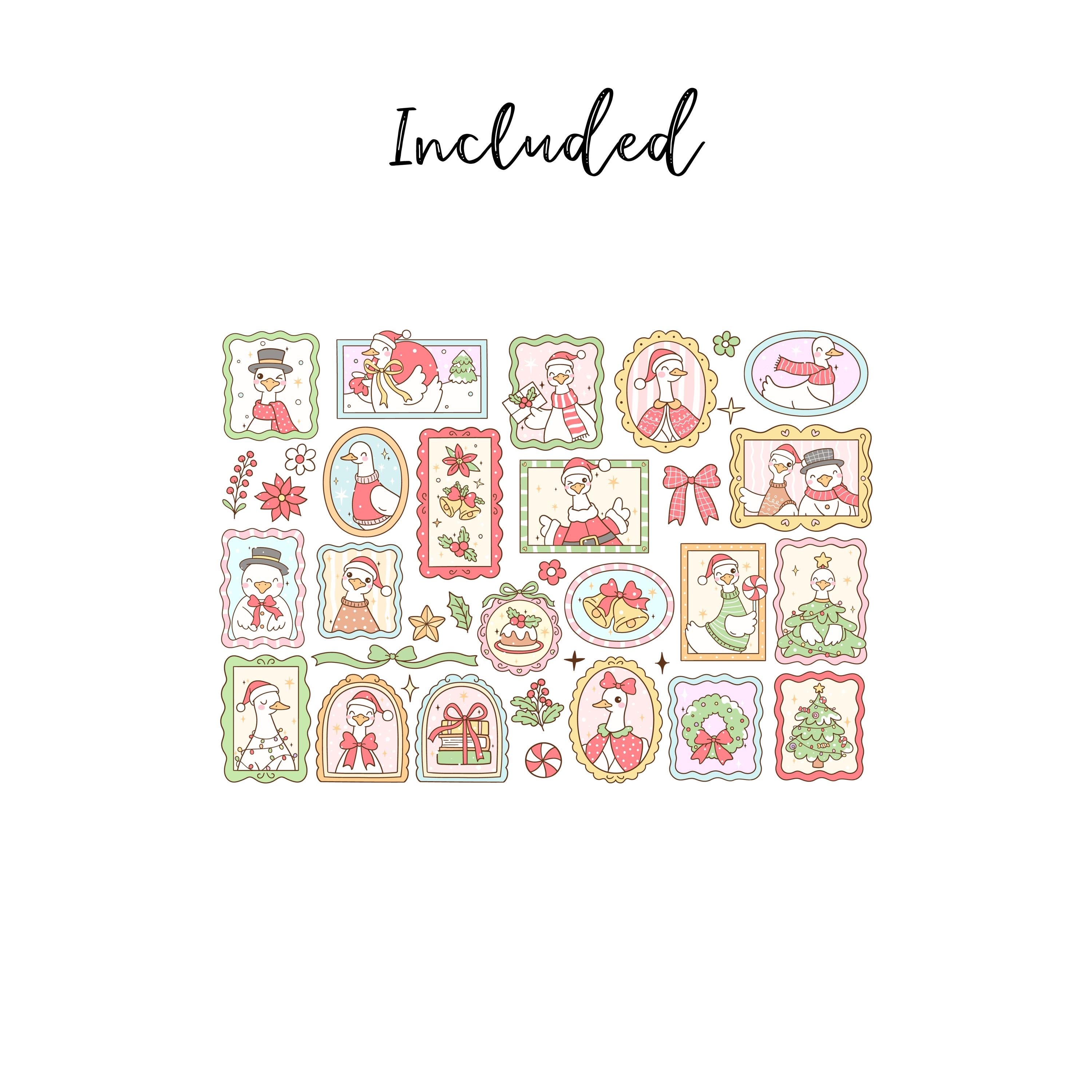 Christmas Goose Frames Clipart Silly Goose Clipart Winter Goose Png ...