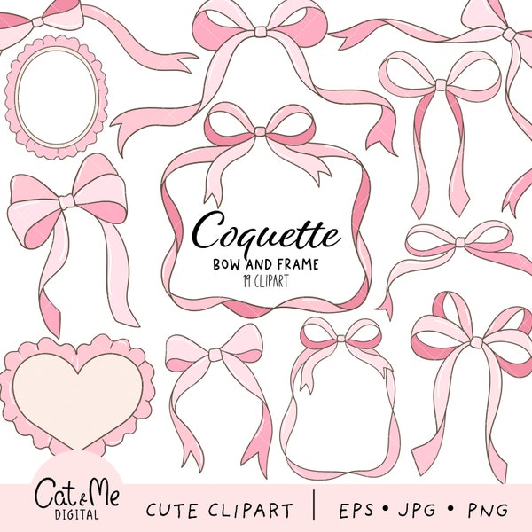 Coquette Aesthetic Bow Frame - Etsy