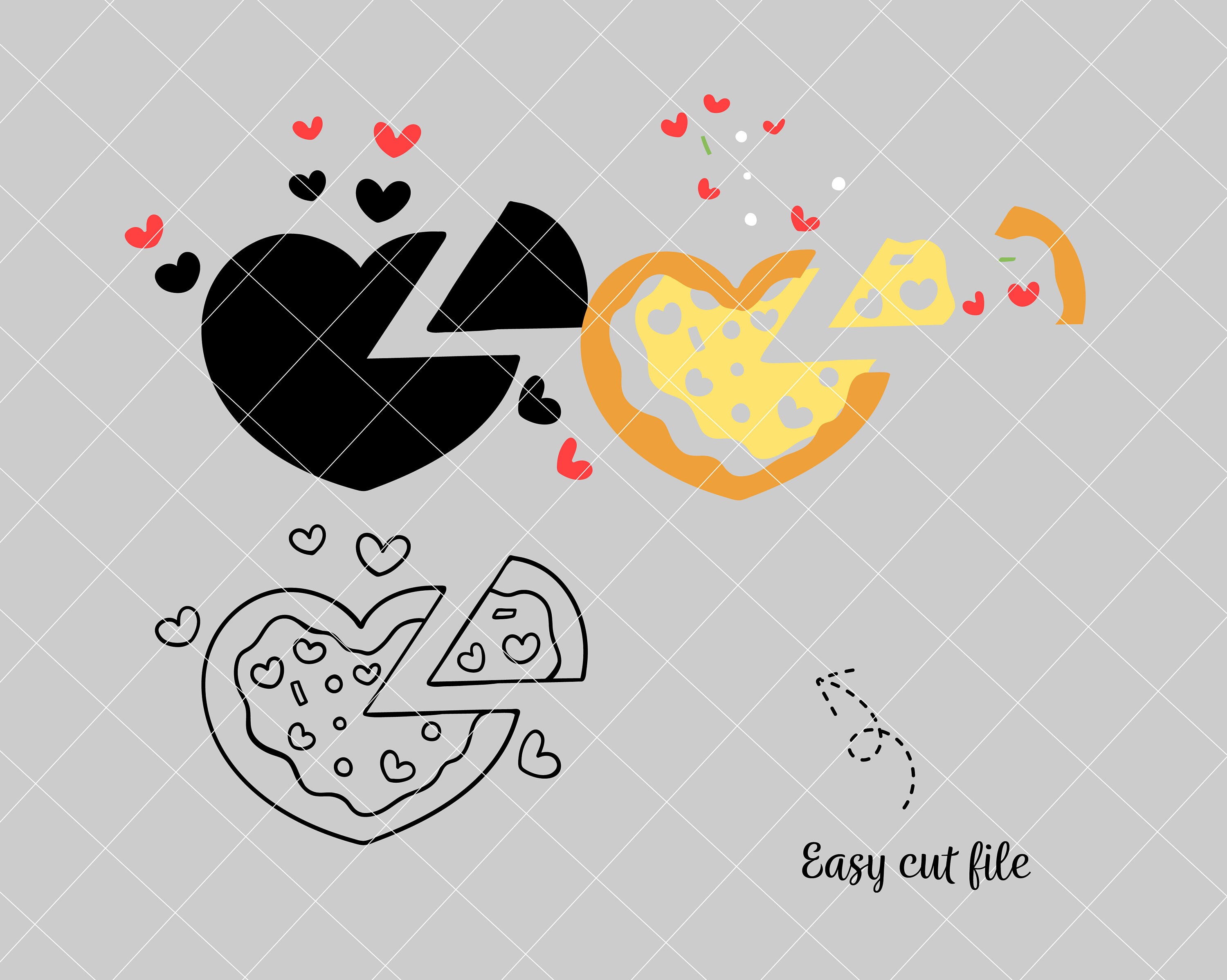 Pizza Heart Svg Heart Shape Svg Valentines Clipart Pizza Png Valentine ...