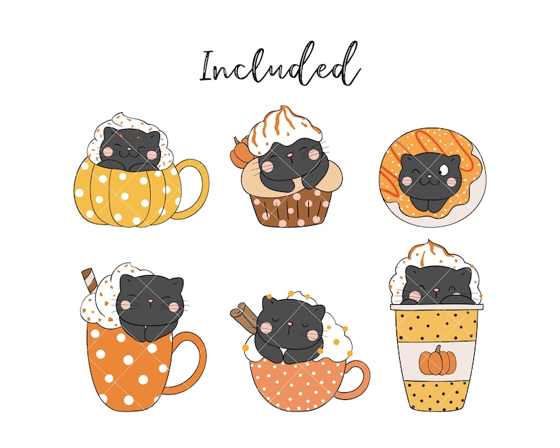 Pumpkin Spice Clipart Fall Clipart Autumn Clipart Coffee | Etsy