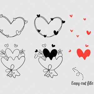 Valentine Svg Love Doodle Cut File Cute Ornaments Valentine Clipart ...