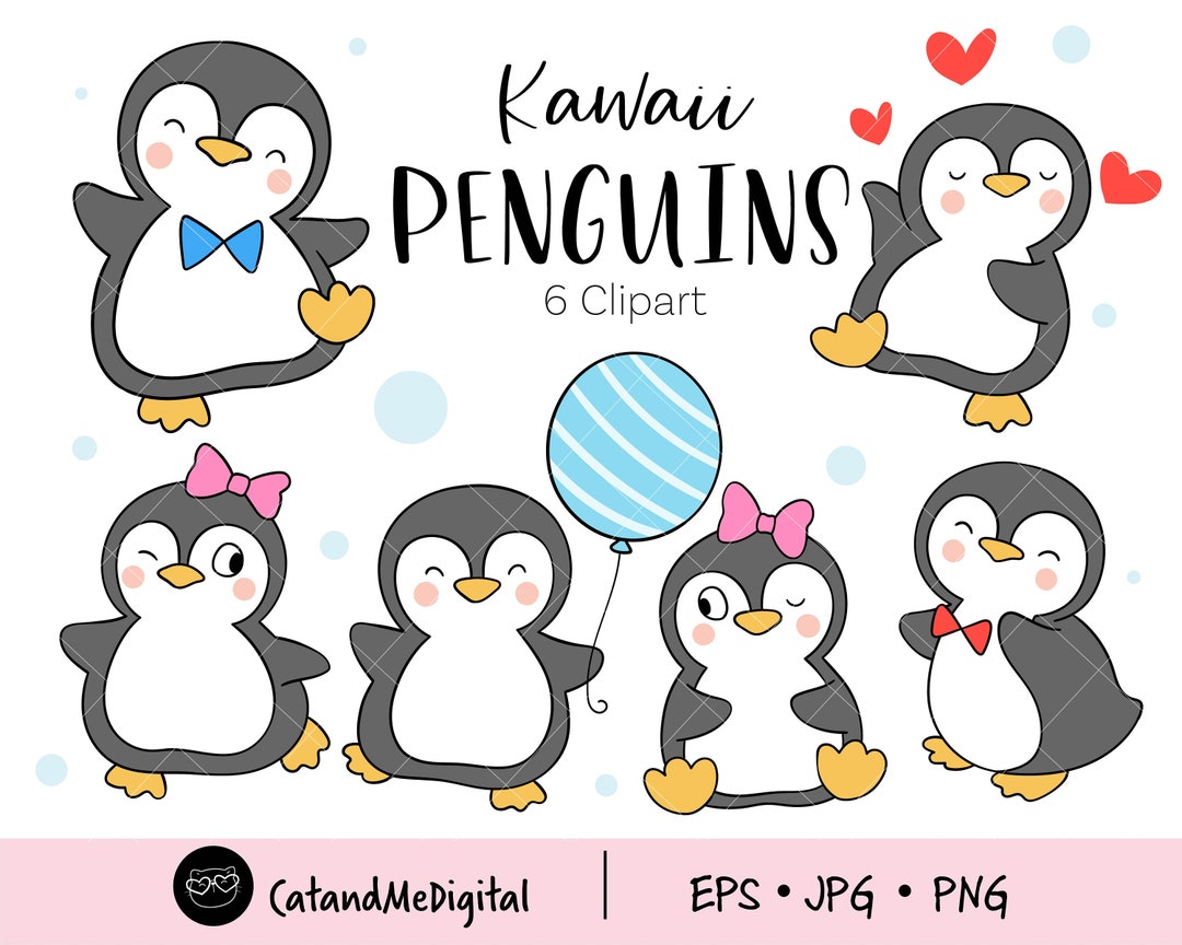 Cute Penguin Clipart Penguins Digital Clipart Arctic Animal Png ...