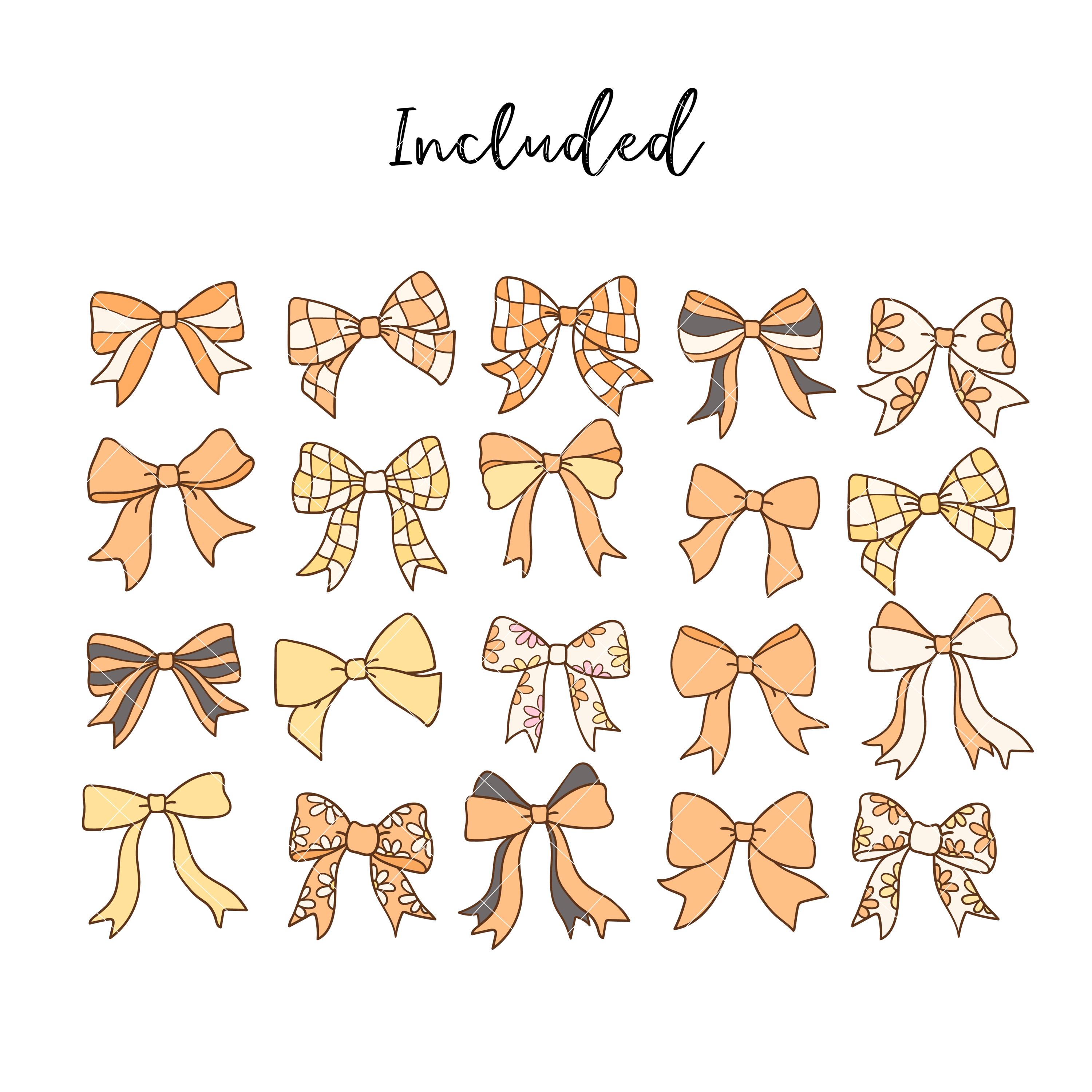 Coquette Fall Clipart Autumn Bow Clipart Retro Fall Bow Png Preppy Fall ...