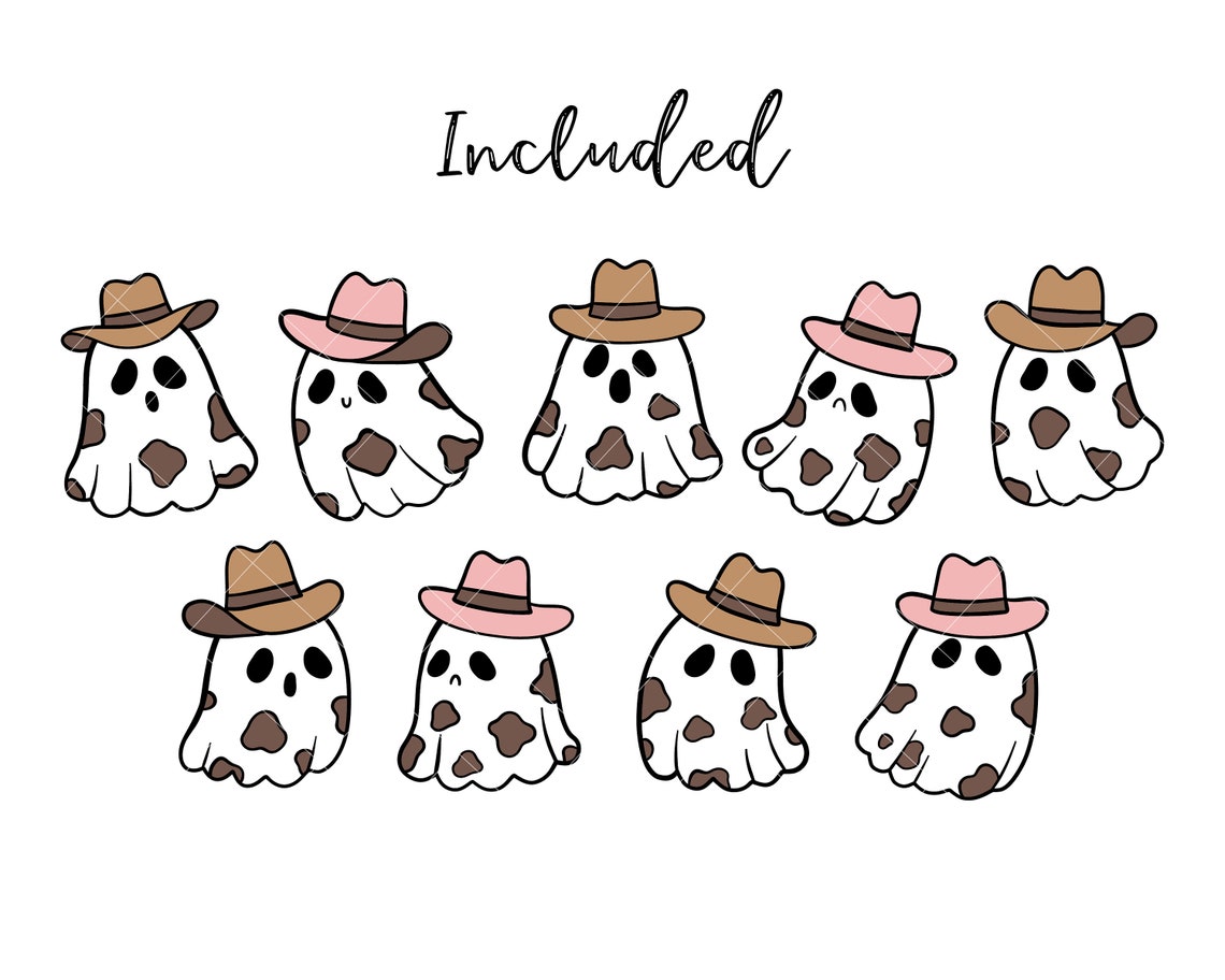 Cowboy Ghost Clipart Western Ghost Png Cowgirl Cowboy Clipart Halloween ...