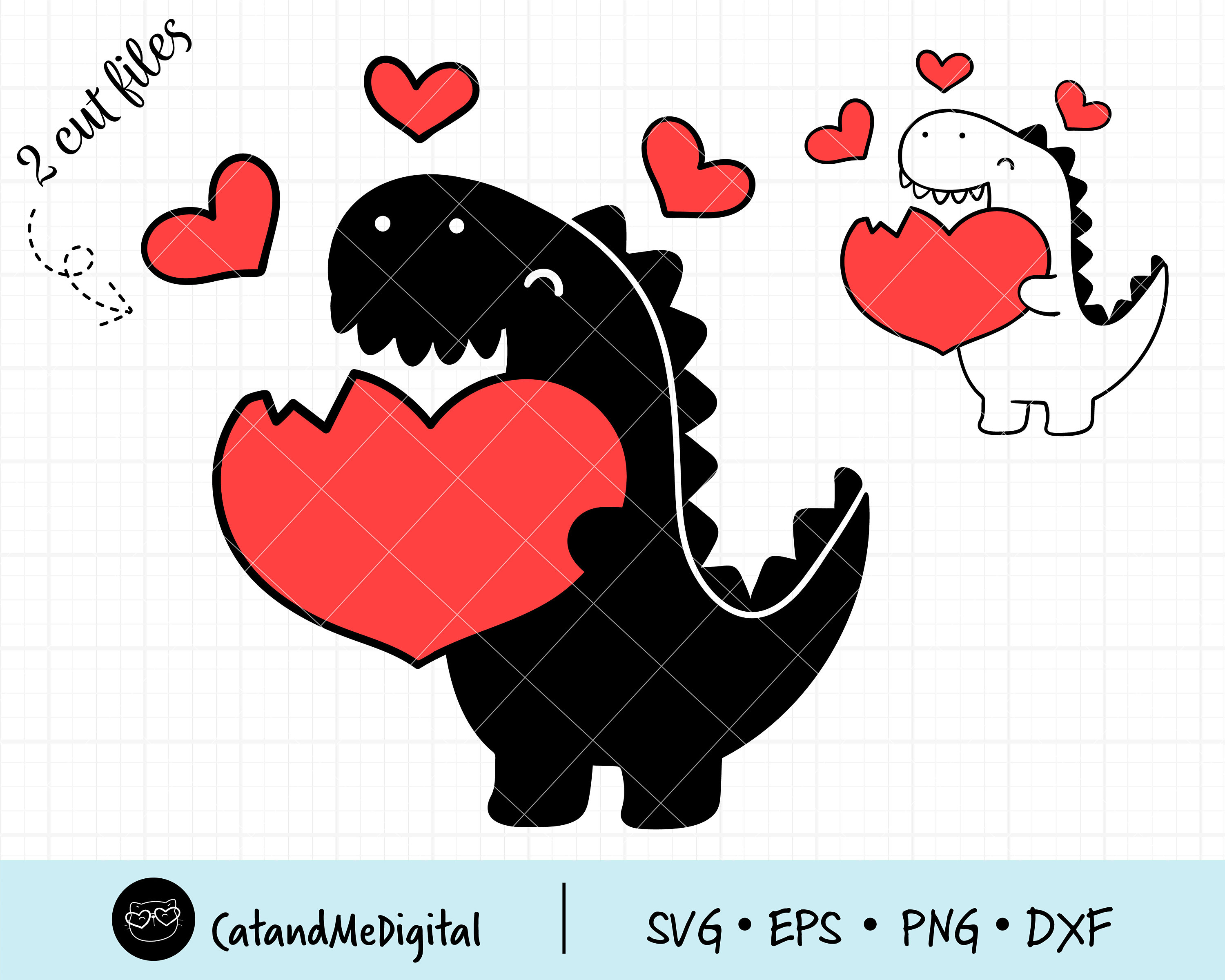 Dinosaur Valentine Svg Love Bites Svg Boy Valentine Svg Heart | Etsy