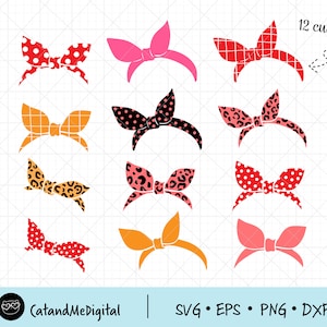 Bundle Bandana Svg Cut File,cricut,cutting Files,hair Bow Svg,leopard ...