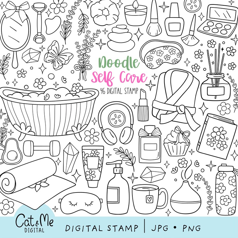Self Care Clip Art - Etsy