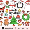Christmas Alphabet & Numbers Clipart: Santa Claus Watercolor PNG ...