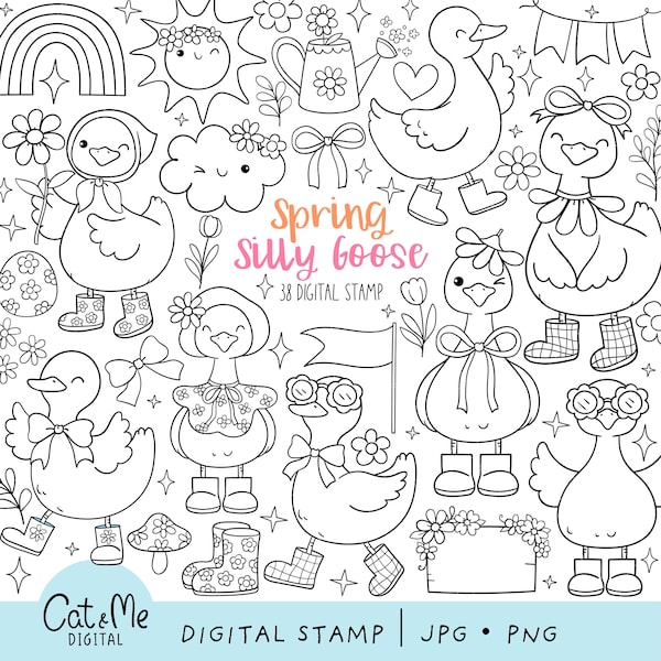 Goose Nurse Clipart - Etsy UK