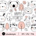 Doodle Animal Clipart Cute Nursery Woodland Animal Png Forest Clip Art ...