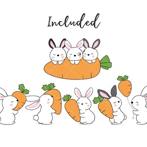Bunny Spring Clipart Easter Clipart Baby Bunny Png Bunny With Carrot ...