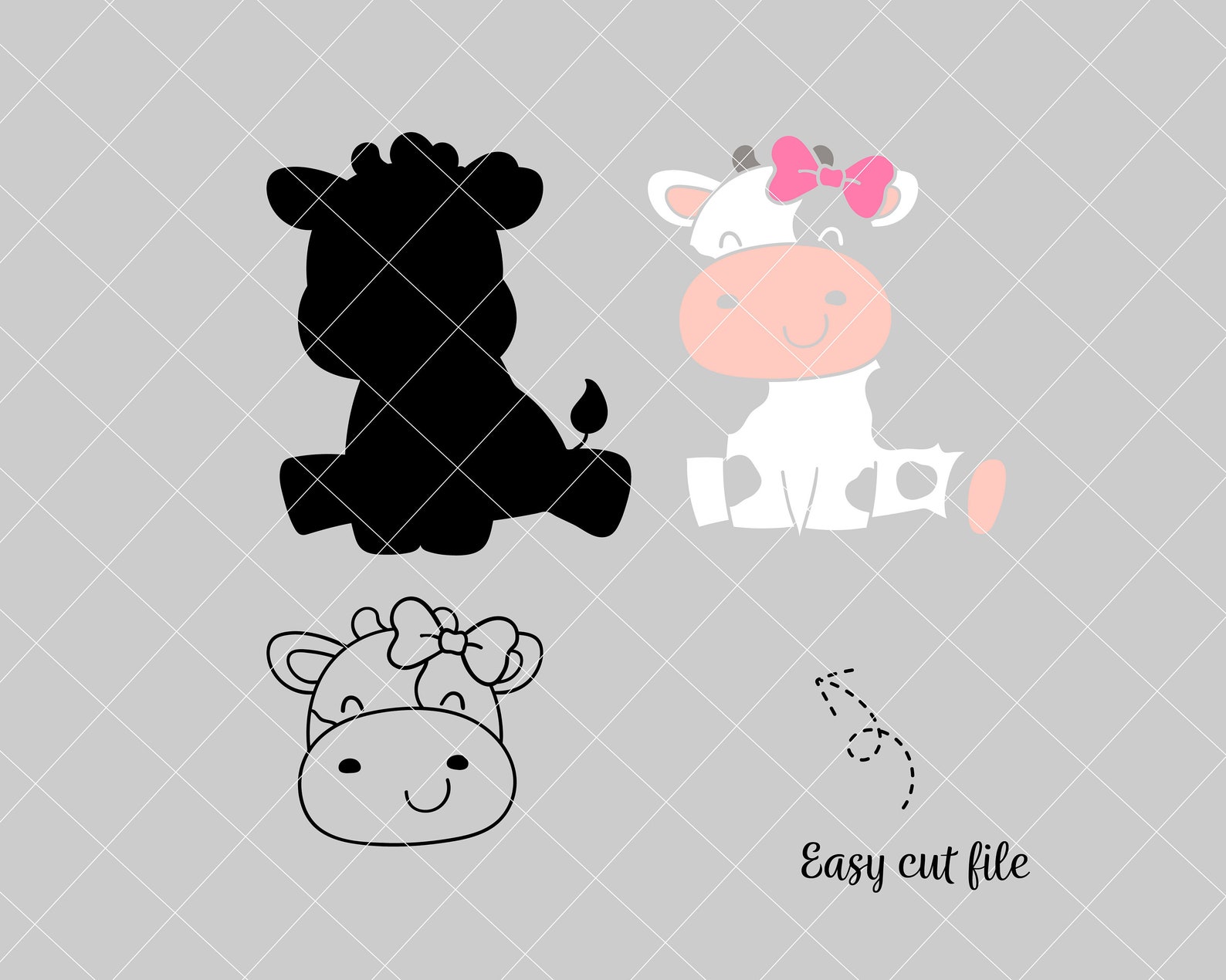 Cow Girl Birthday Svg Baby Cow Svg Cow Print Svg Birthday Girl - Etsy