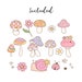 Groovy Retro Mushrooms Clipart Flower Power Clipart Cottagecore Clipart ...
