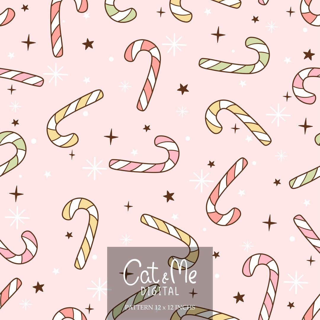 Christmas Candy Cane Pattern Candy Seamless Candy Cane Repeating ...