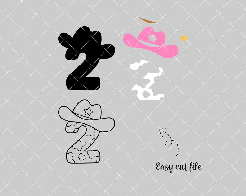 Cowgirl Number Two Svg Cow Two Svg Farm Animal Clipart Kid Cow Svg 2nd ...