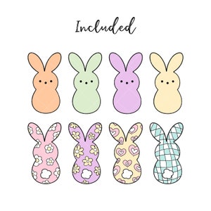 Easter Bunny Clipart Bunny Peeps Png Groovy Retro Bunny Clipart ...