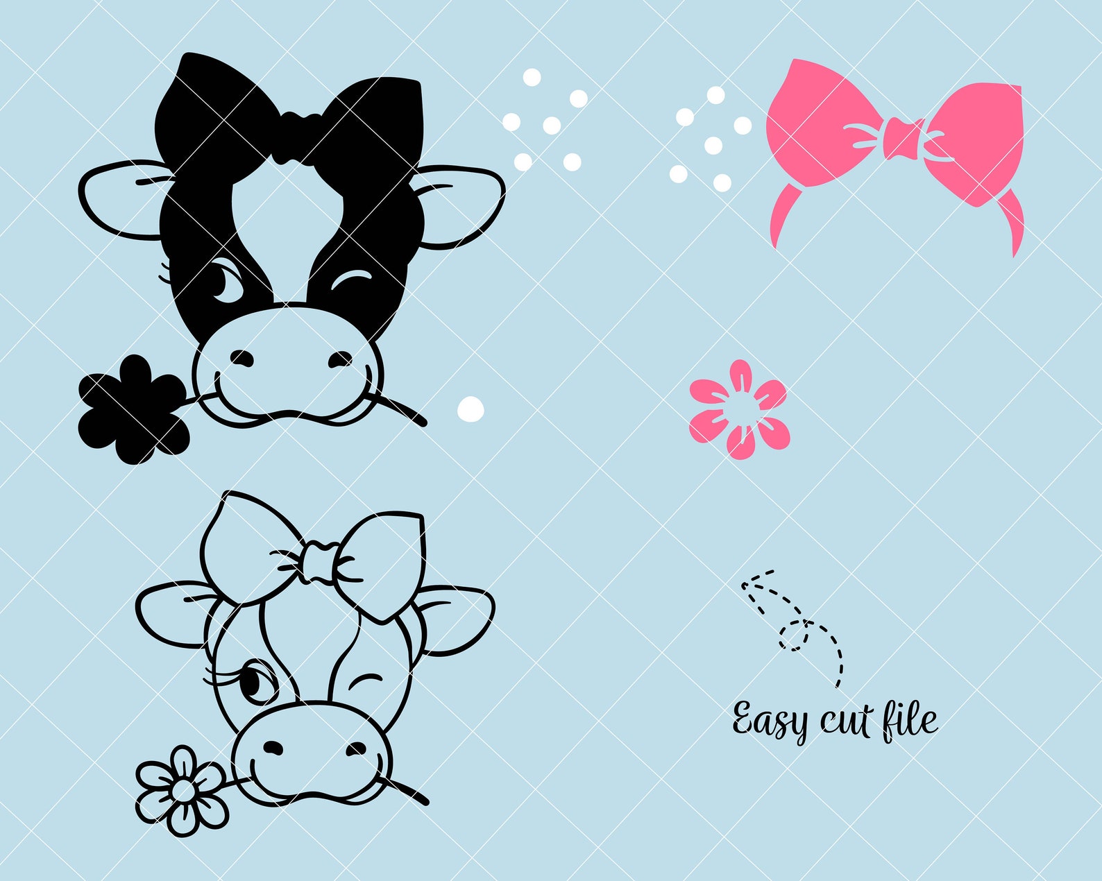 Cow With Bandana Svg Face Cow Svg Cow Clipart Cowgirl Svg Kids | Etsy