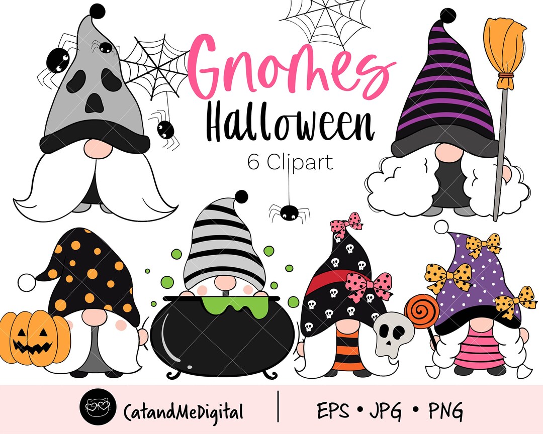 Gnome Halloween Clipart Fall Gnomes Clipart Halloween Clipart Nordic ...