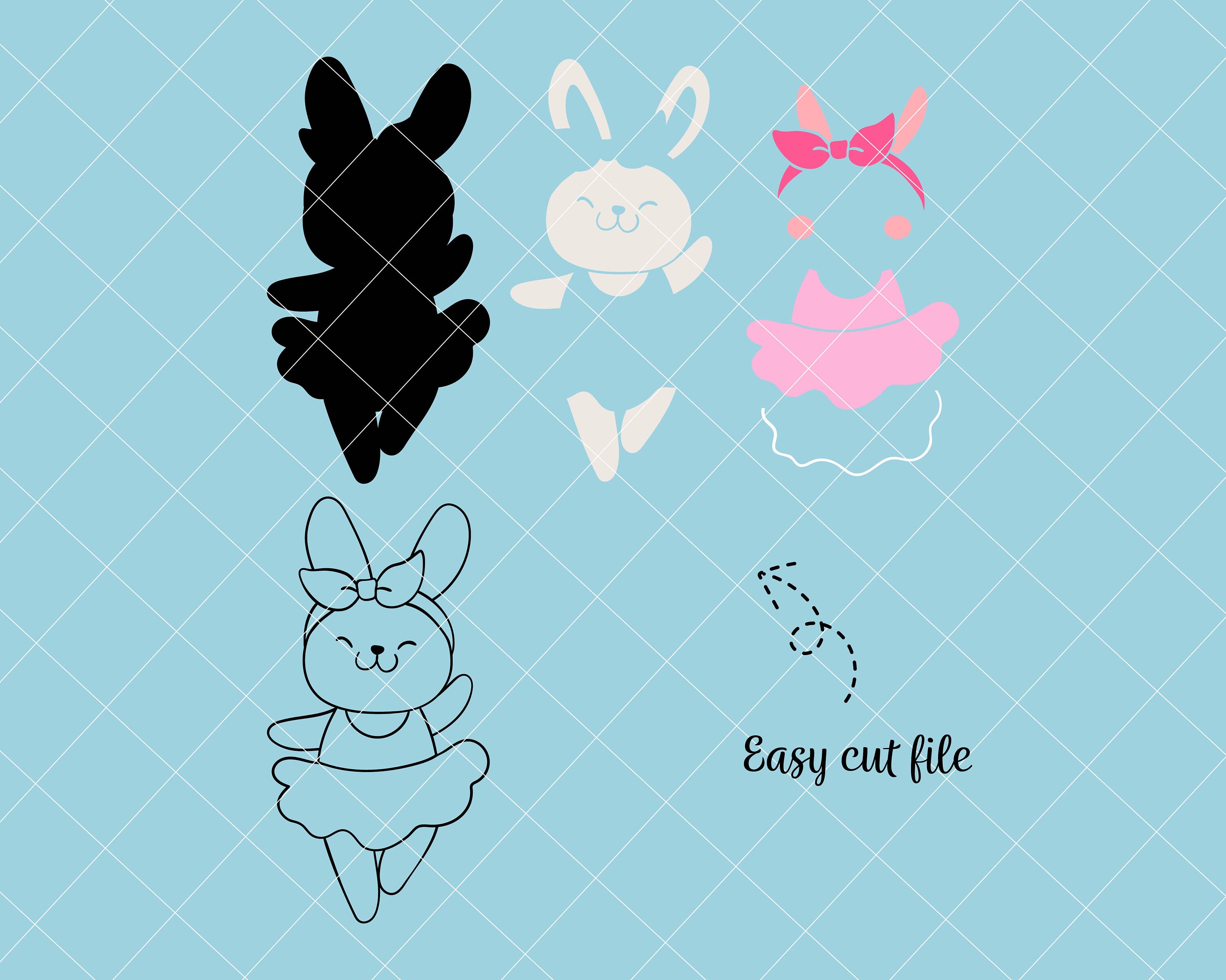 Ballerina Bunny Svg Bunny Svg Animal Svg Bunny Girl Svg Cute - Etsy