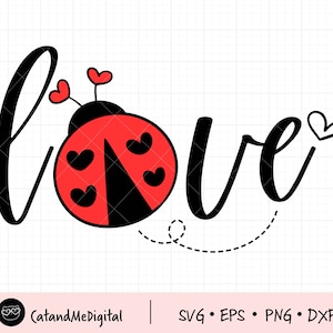 Ladybug Love Svg Love Bug Clipart Love Bug Svg Ladybug Png Ladybug ...