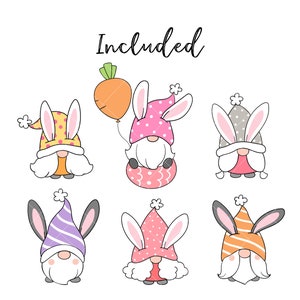 Bunny Gnome Clipart Easter Clipart Spring Gnome Nordic Gnomes Spring ...