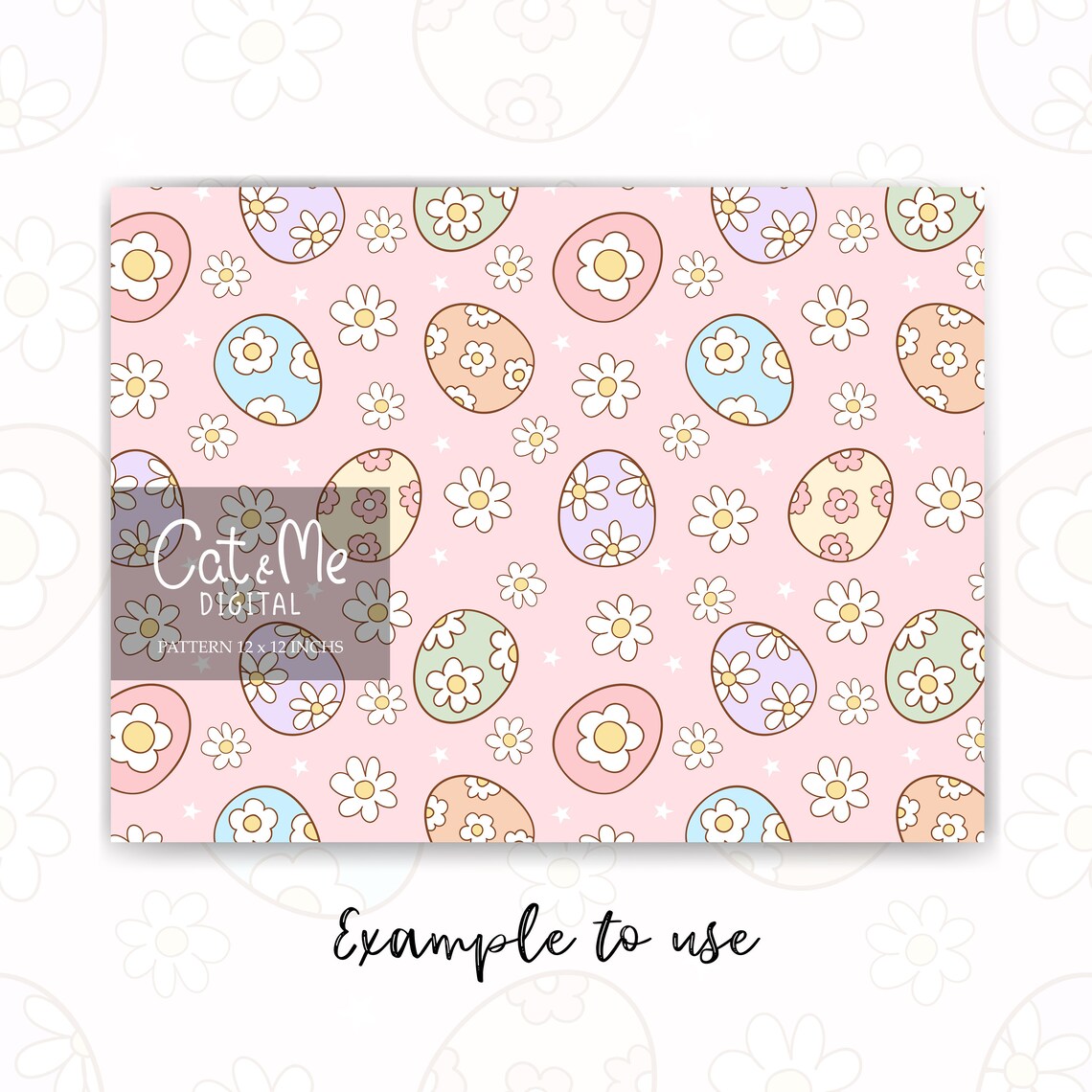Flower Easter Egg Pattern Retro Easter Seamless Eggs Repeating Pattern ...