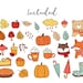 Doodle Autumn Clipart Fall Clipart Thanksgiving Png Pumpkin Clipart ...