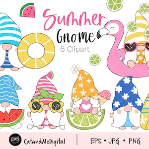 Summer Gnome Clipart Gnome Watermelon Png Beach Gnomes Clipart Summer ...