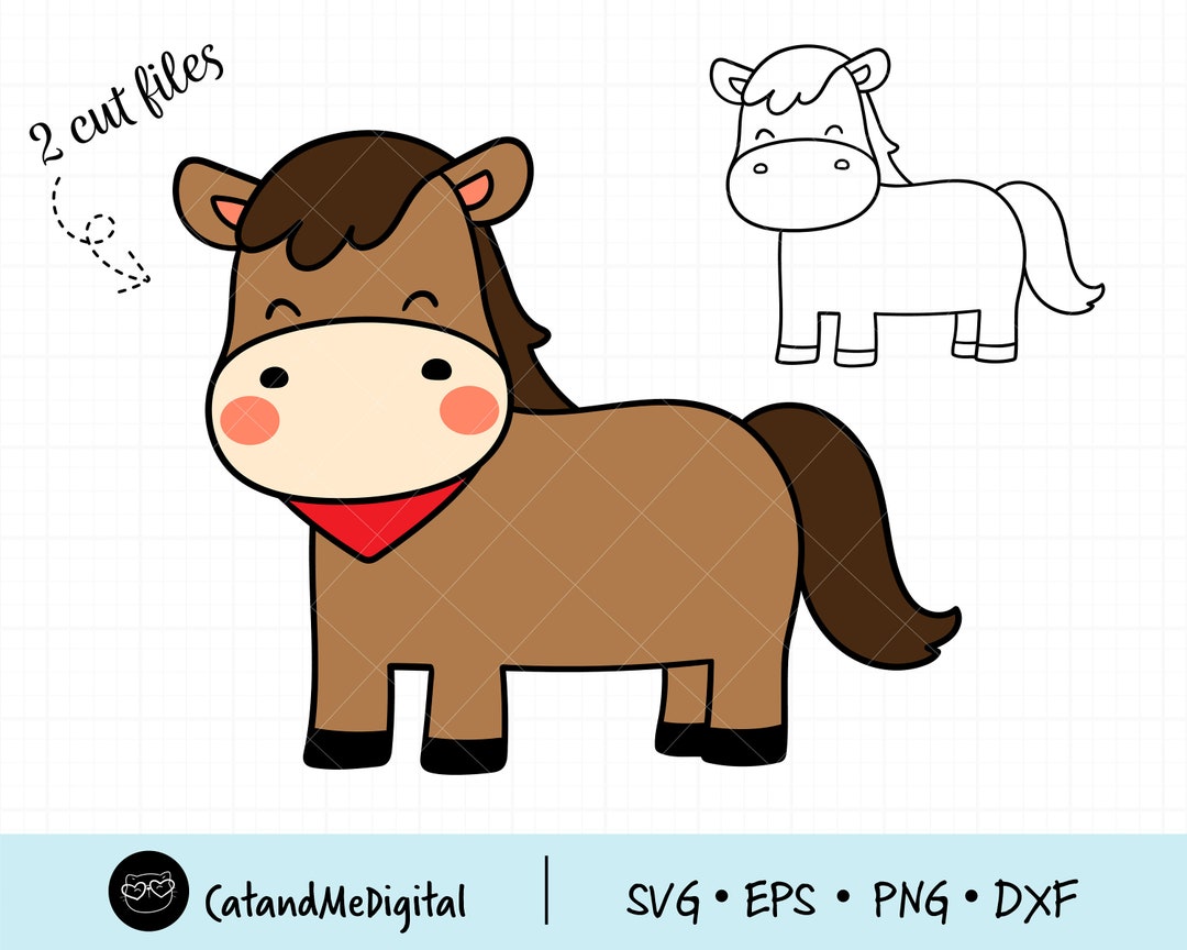 Baby Horse Svg Horse Clipart Animal Farm Svg Kids Shirt Svg Cowboy ...