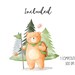 Watercolor Bear Clipart Animal Woodland Png Summer Camp Clipart Animal ...