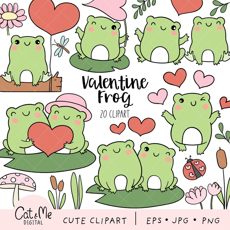 Cute Kawaii Frog Art - Etsy