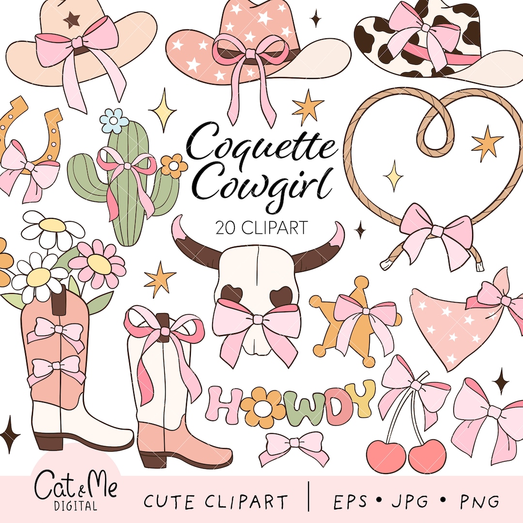 Coquette Cowgirl Clipart Wild West Clipart Western Cowgirl Png Soft ...