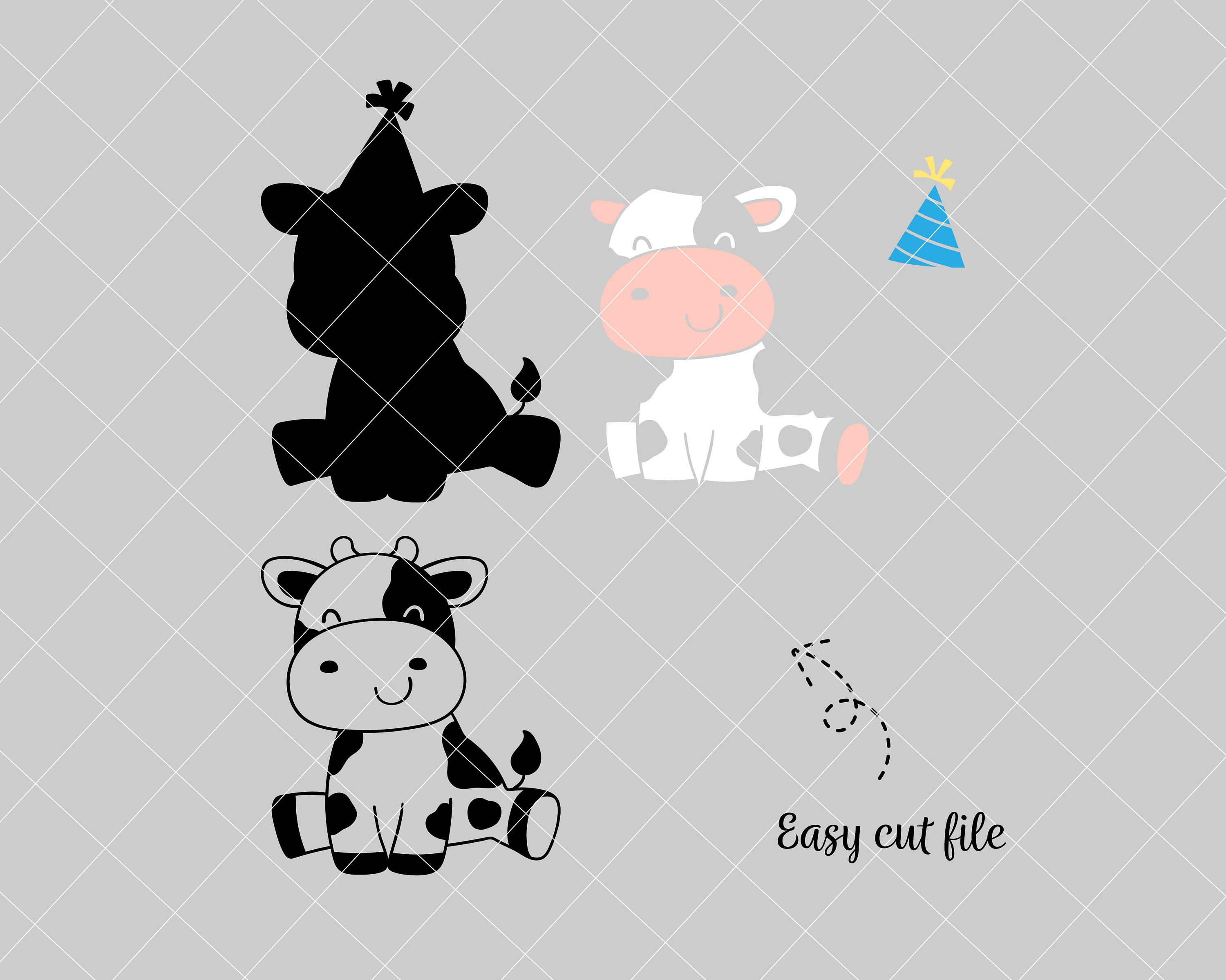 Baby Cow Svg Cow Clipart Kids Cow Svg Cow Shirt Farm Animal Clipart ...